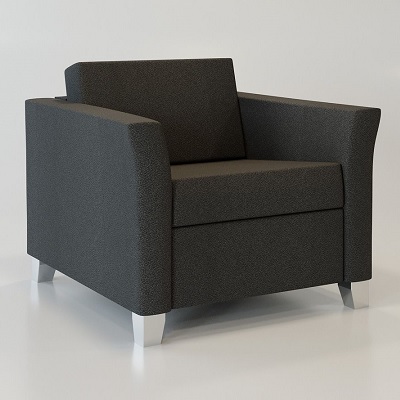 Danforth II Single-Seat Lounge Chair w/Modern Flair Arms